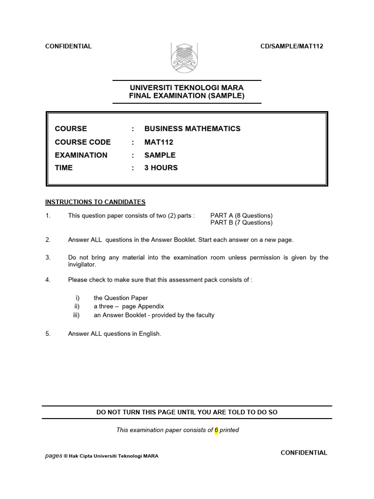 Sample Mat112 | PDF | Interest | Book Value