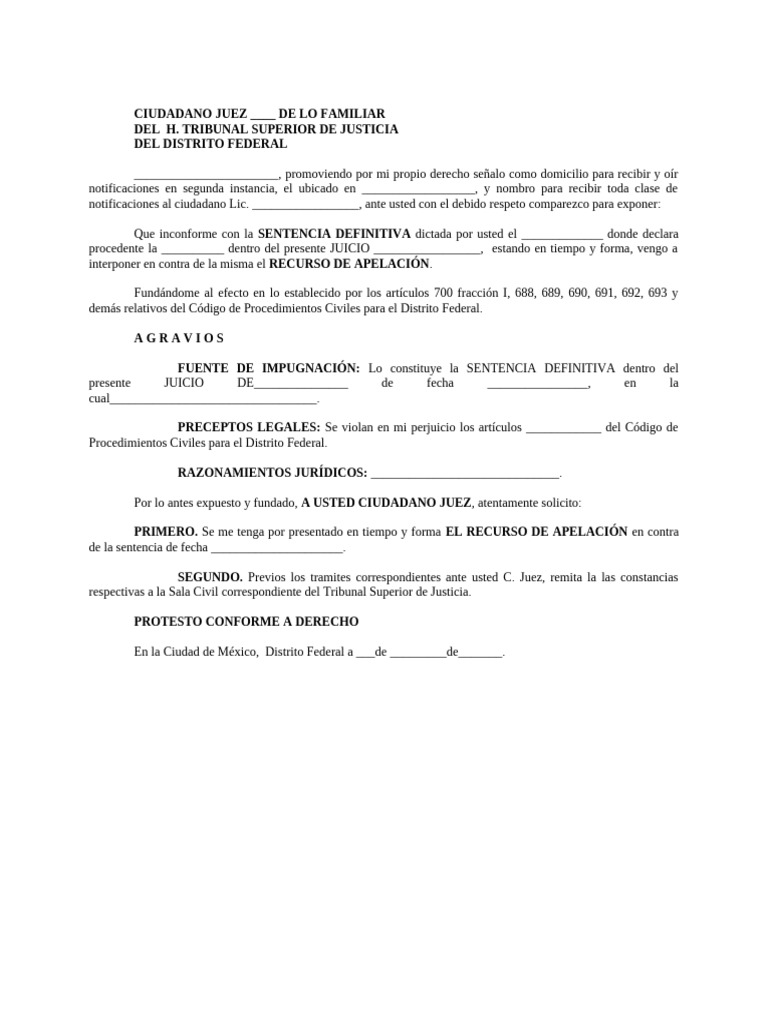 Apelación Contra La Sentencia Definitiva | PDF