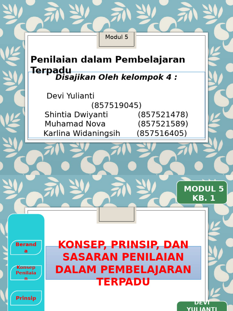 Modul 5 Pembelajaran Terpadu - Kelompok 4 | PDF