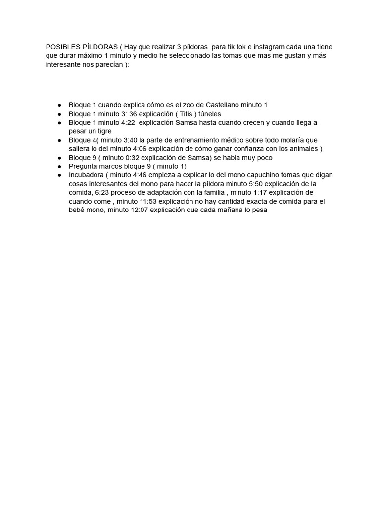 Posibles Píldoras | PDF