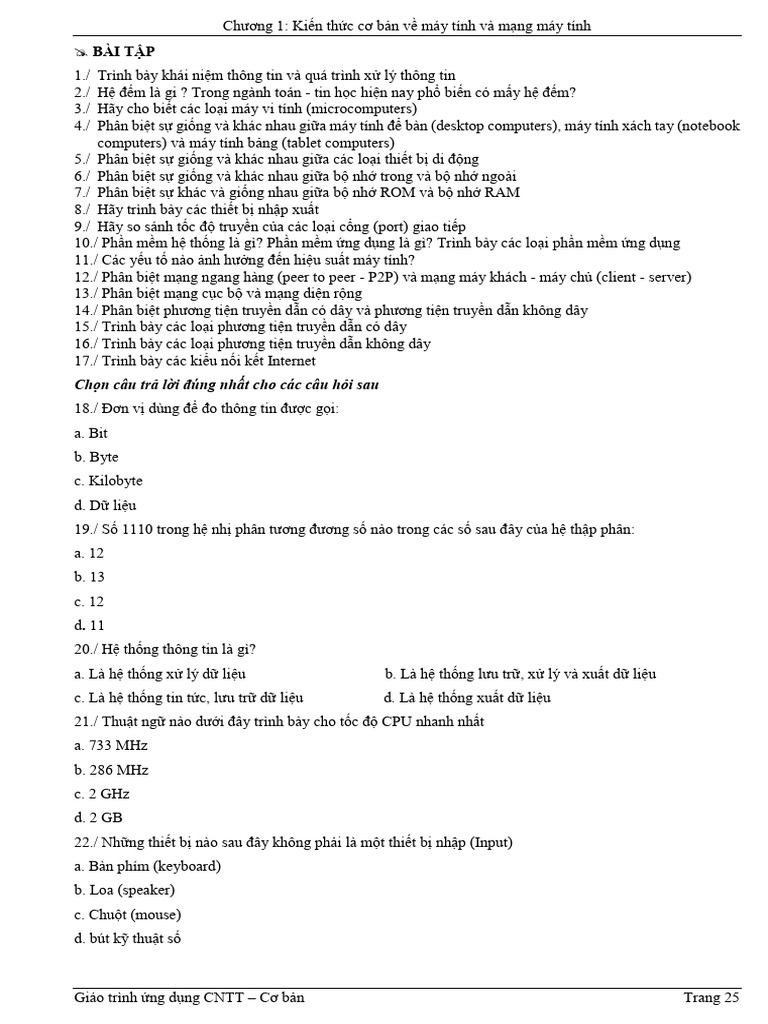 C1_Bai1_Bai2_BaiTap | PDF