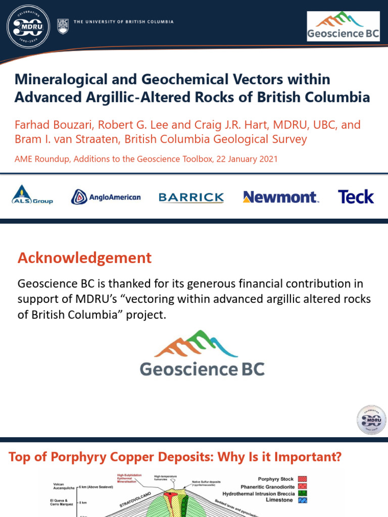 Mineralogical and Geochemical Vectors Within Advanced Argillic-Altered ...