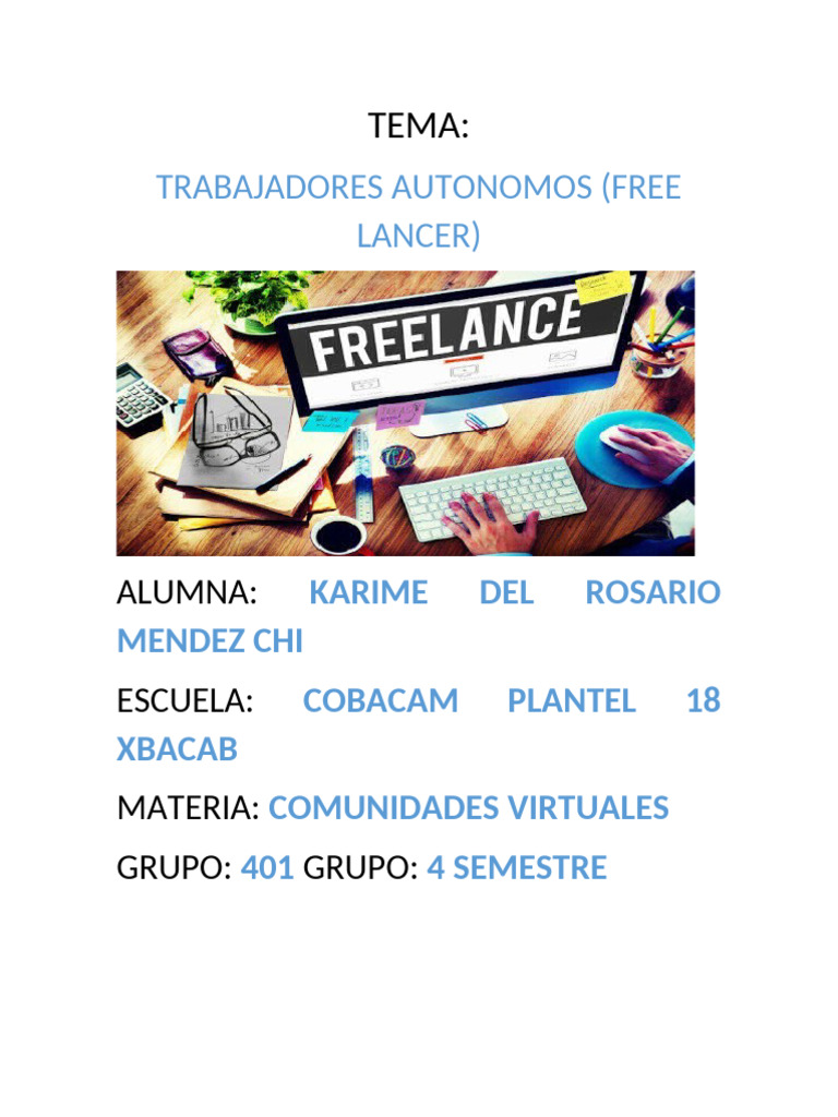 Comunidades Virtuales Freelancer | PDF | Persona de libre dedicación | Negocios económicos
