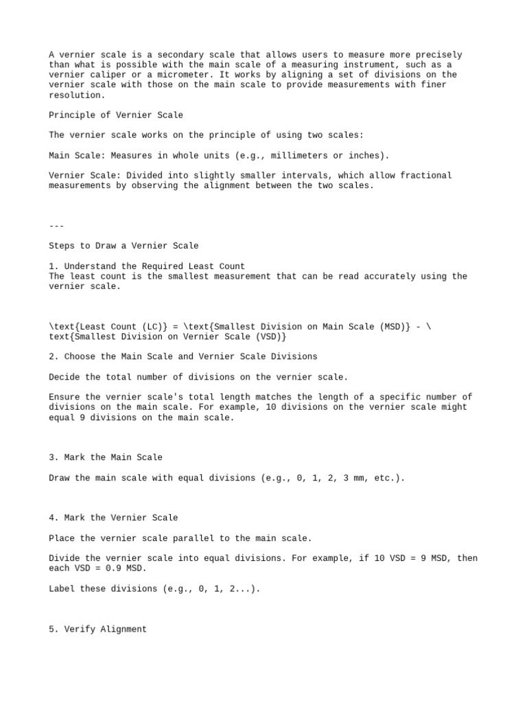 Vernier Scale | PDF