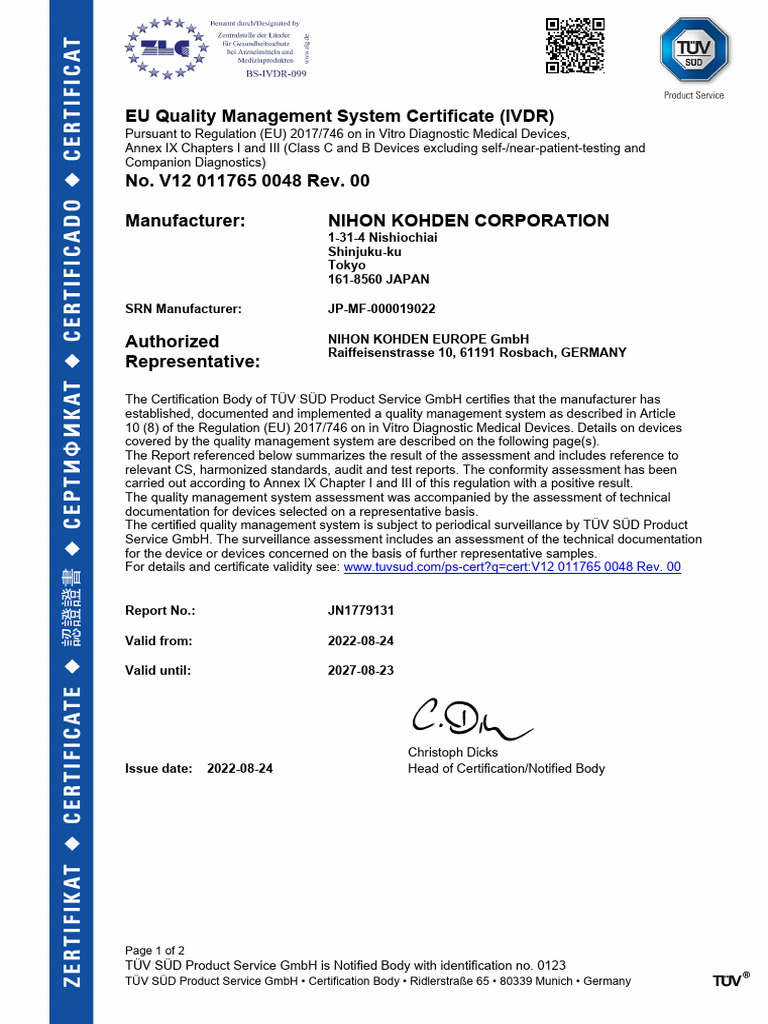 IVDR | PDF | Medical Device | Quality Management System