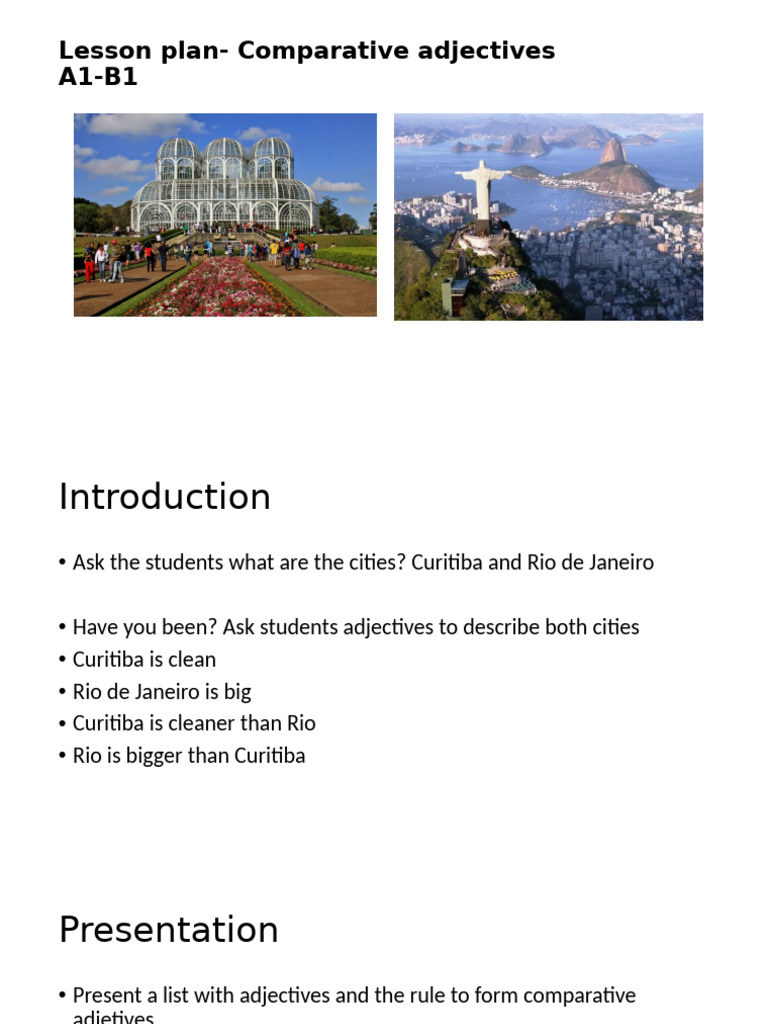 Lesson Plan - Comparatives and Superlatives | PDF | Grammar