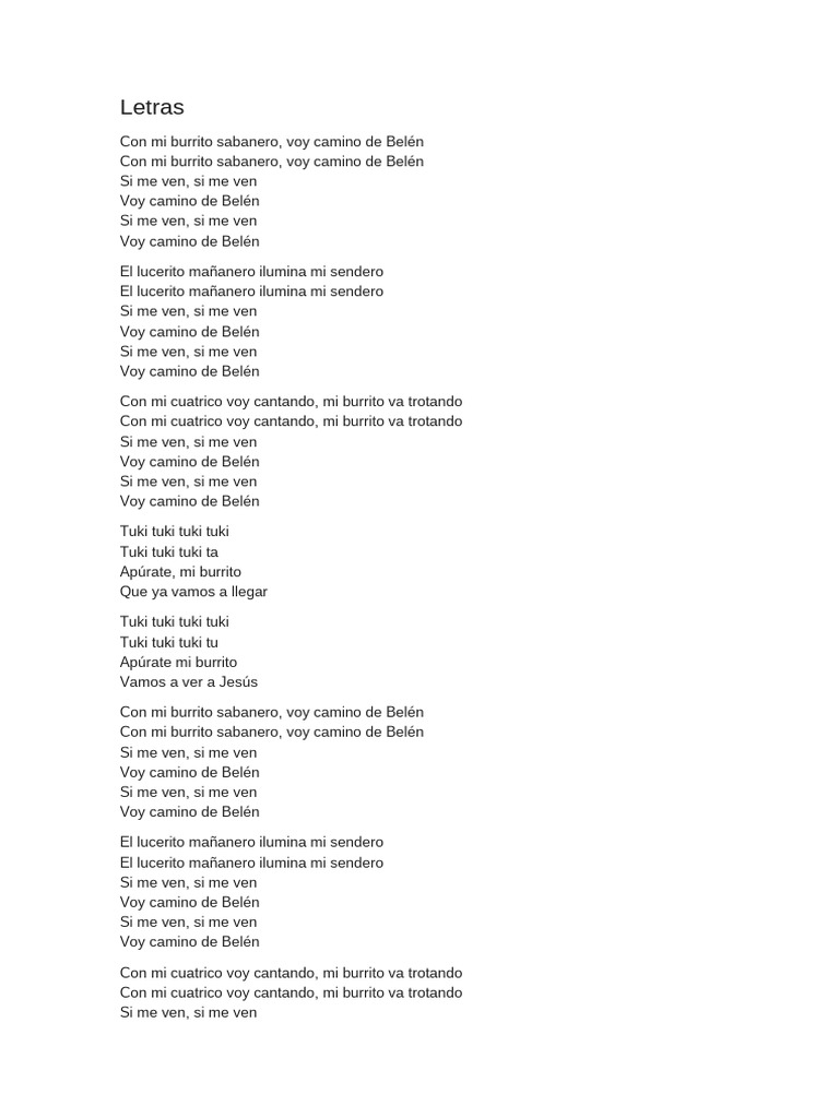 Letras Burrito | PDF