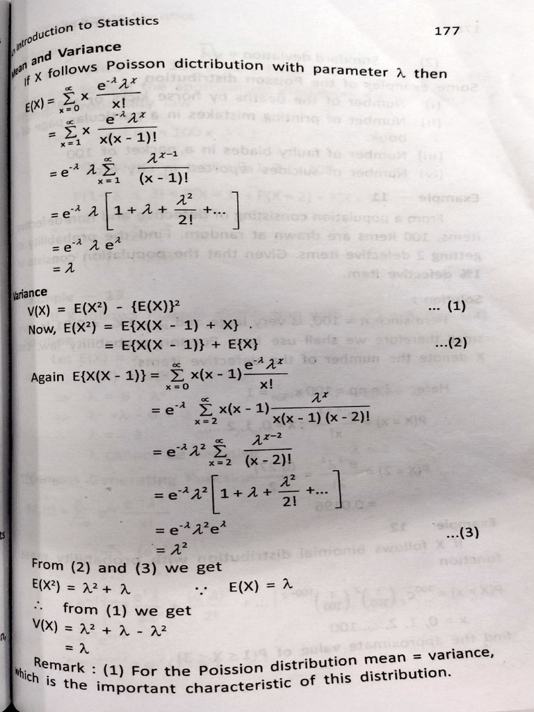 Poisson and Normal Distribution | PDF | Variance | Poisson Distribution