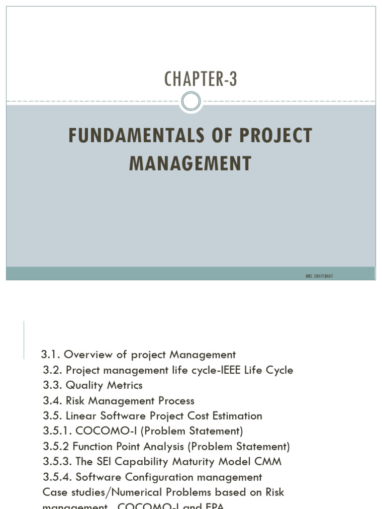 SE CHAPTER 3 | PDF | Project Management | Risk