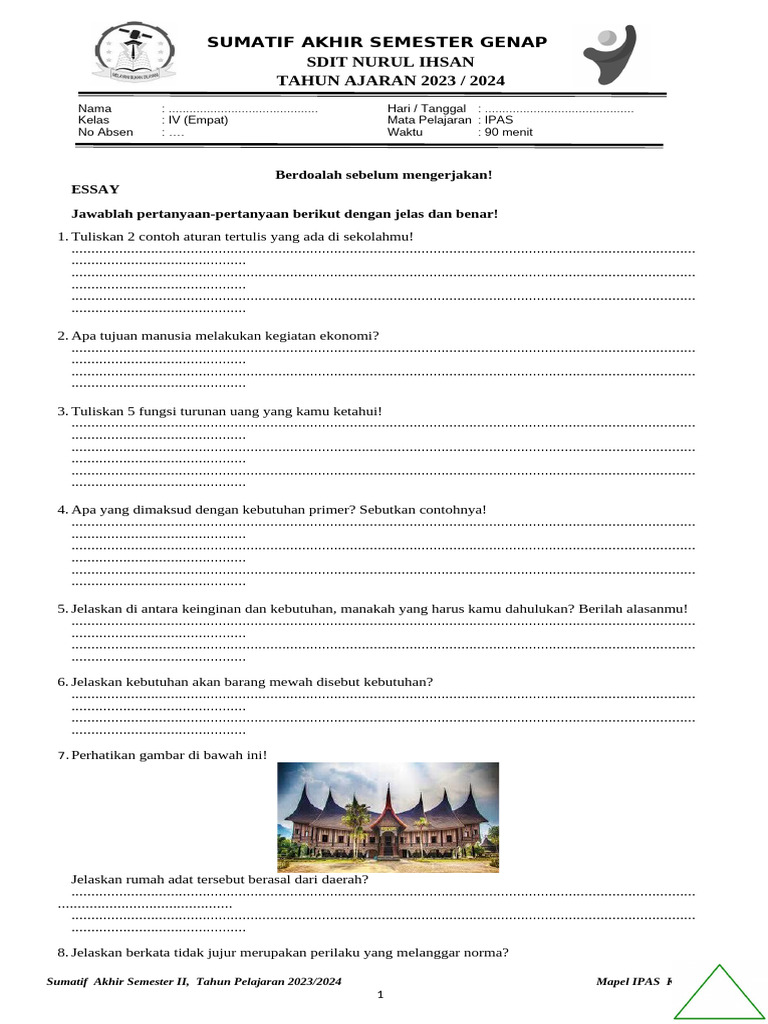 SAS IPAS KELAS 4 SEMESTER 2 | PDF