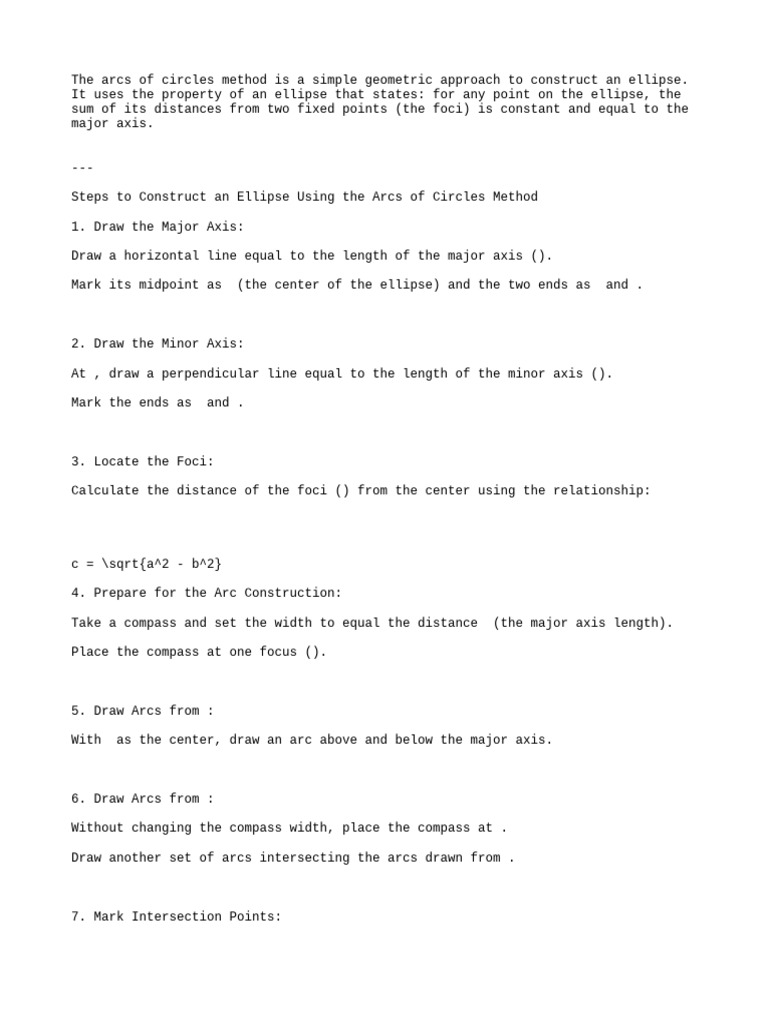 Arcs of Circle Method | PDF