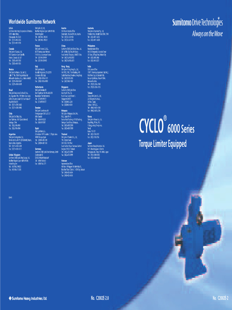 Cyclo Torque Limiter Equipped 6000 Series | PDF | Switch | Relay