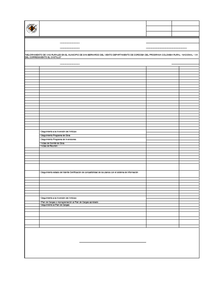 Mepi-Mn1-In-15-Fr-1 Lista Chequeo Informe Mensual Int | PDF