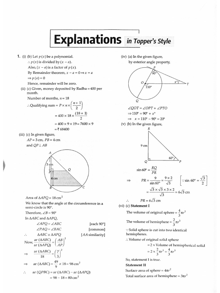 Maths Solution | PDF