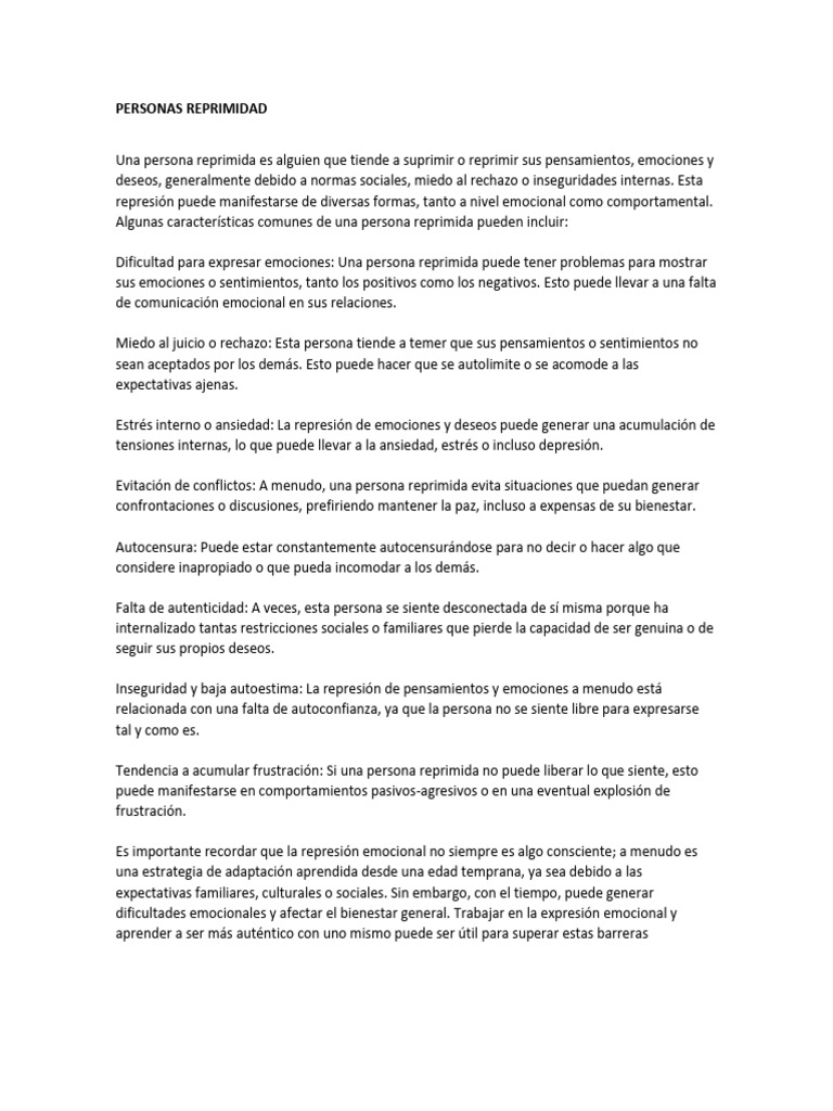 PERSONA REPRIMIDA | PDF