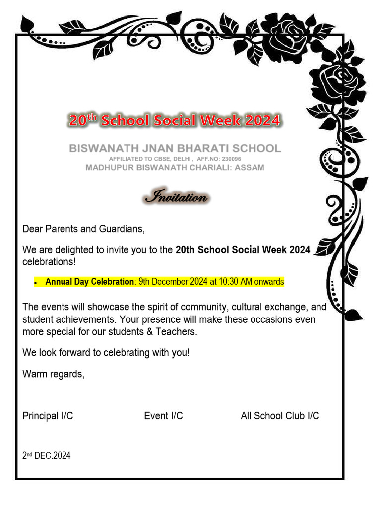 Parents Invitation | PDF