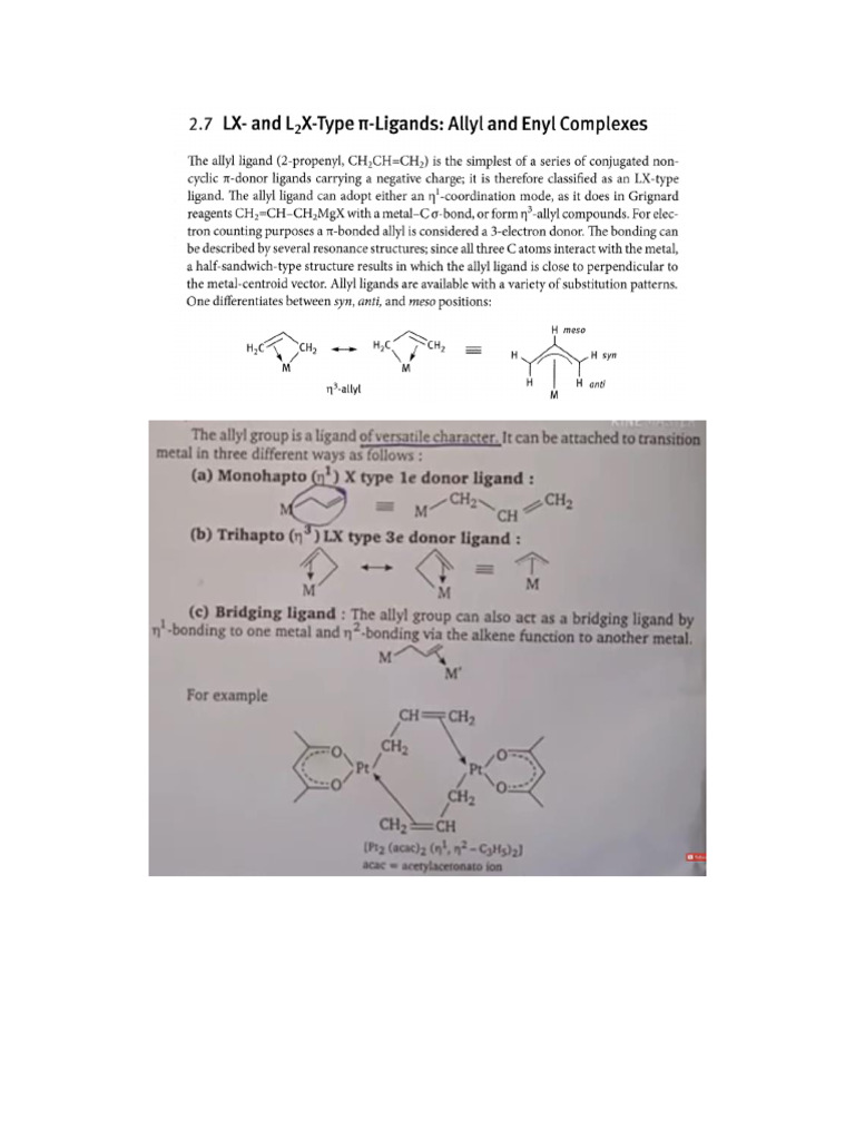 Metal Allyl Complexes | PDF