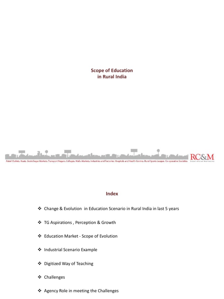 Scope of Education in Rural India | PDF | Vocational Education | Schools