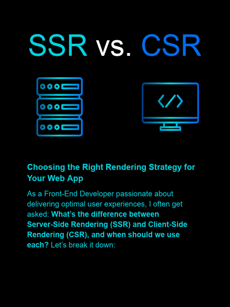 SSR Vs CSR | PDF