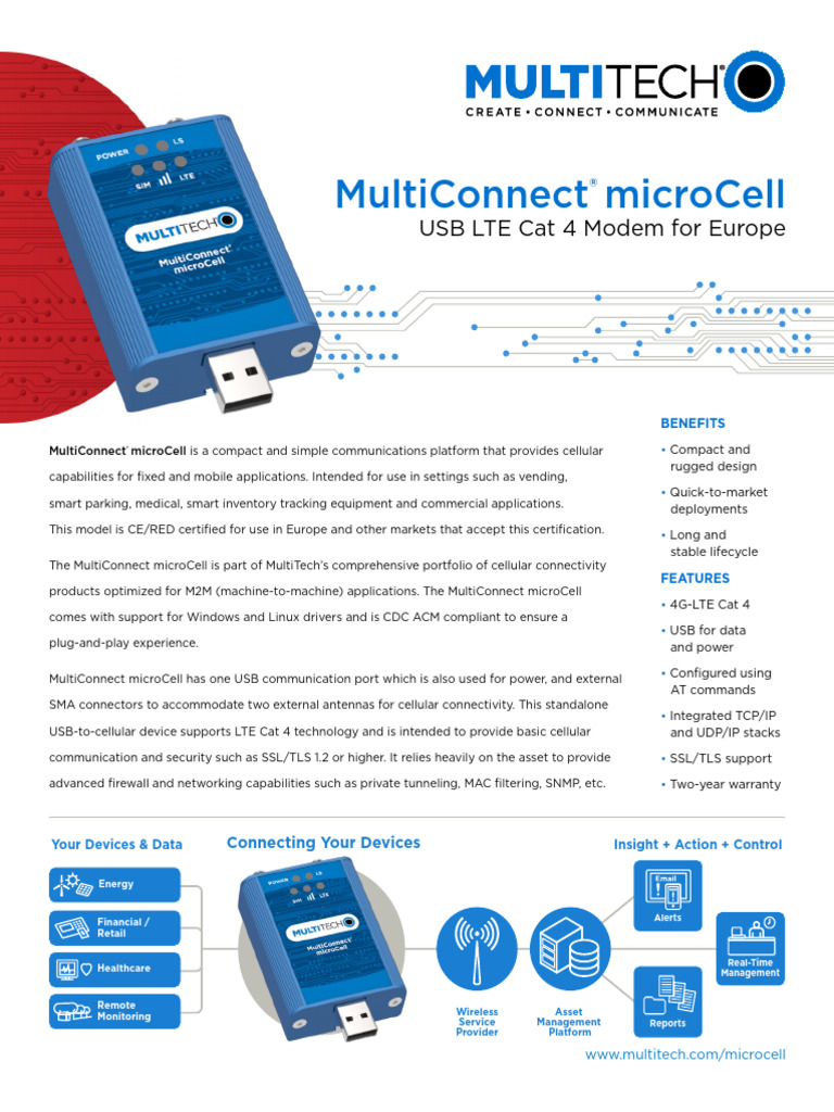 MultiTech DataSheet 86002225 | PDF | Lte (Telecommunication) | Service ...