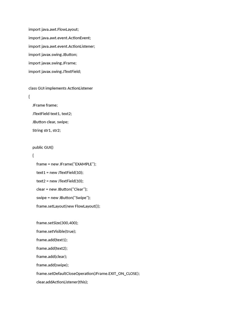 Java GUI Text Swap Tutorial | PDF