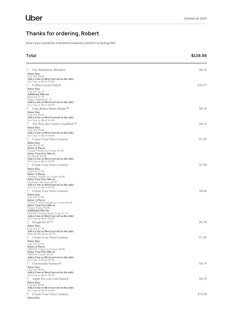 Receipt | PDF | Baked Goods | Snack Food