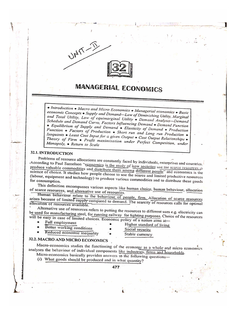 Engg - Economics Unit-2 | PDF