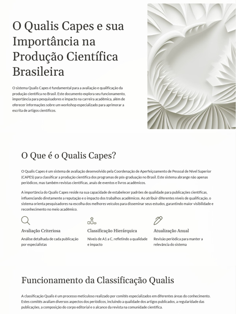 O Qualis Capes e Sua Importancia Na Producao Cientifica Brasileira ...