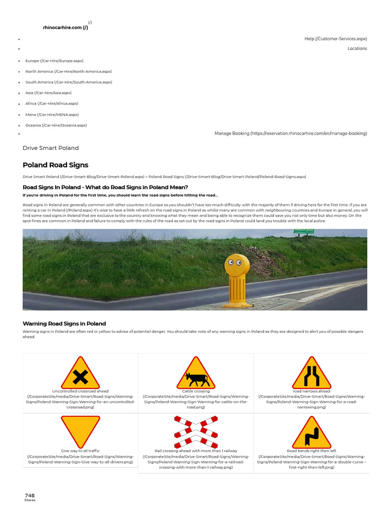 Understanding Poland's Road Signs | PDF | Traffic | Road