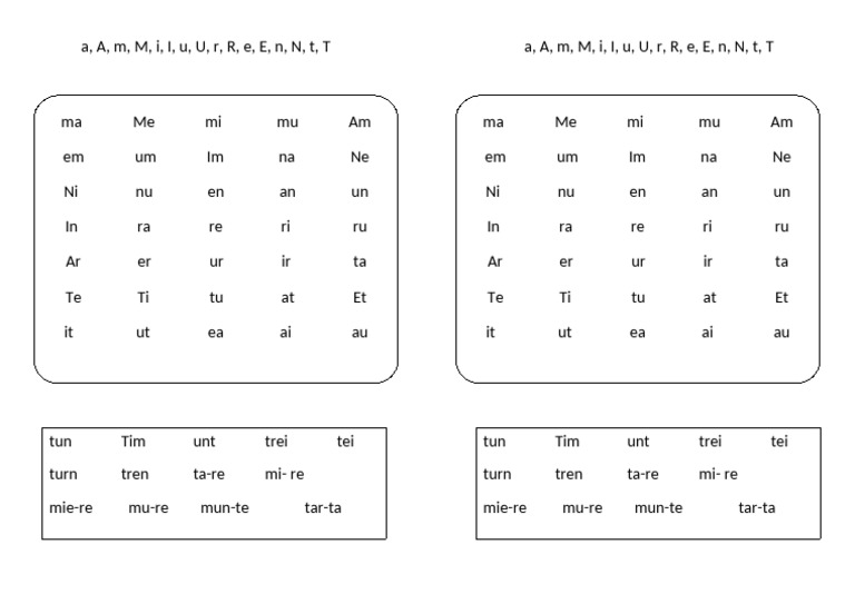 Silabe de Citit | PDF