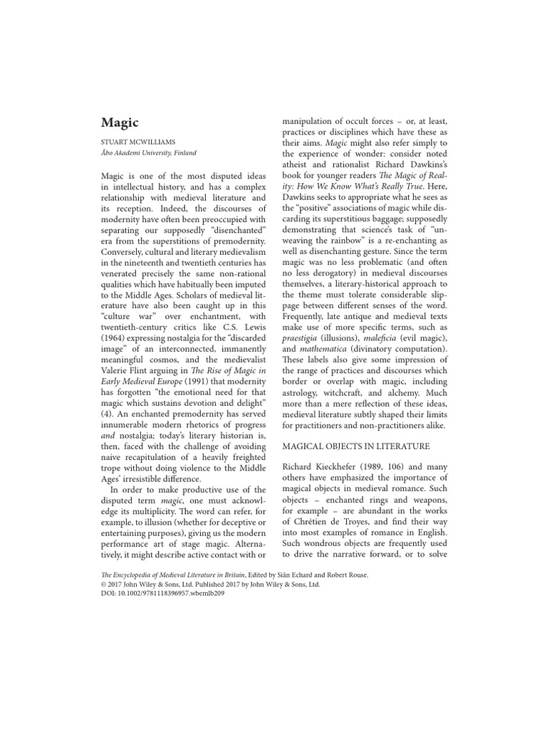 MCWILLIAMS - magic | PDF | Merlin
