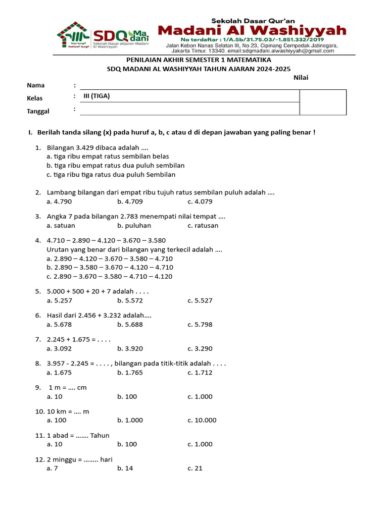 Pas 1 MTK 2024 | PDF
