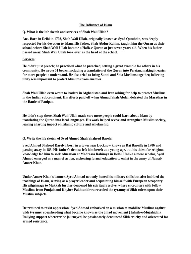 influence of islam | PDF | Abrahamic Religions