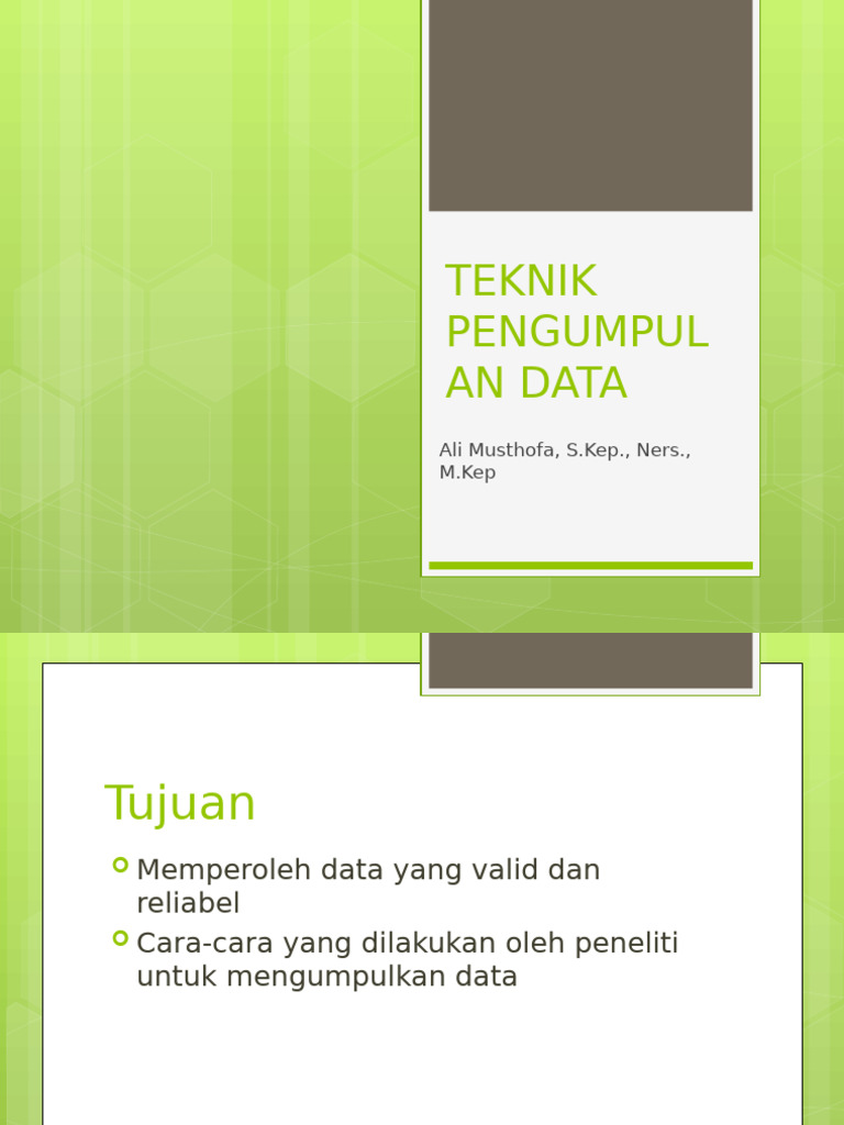 Teknik Pengumpulan Data Penelitian Pdf