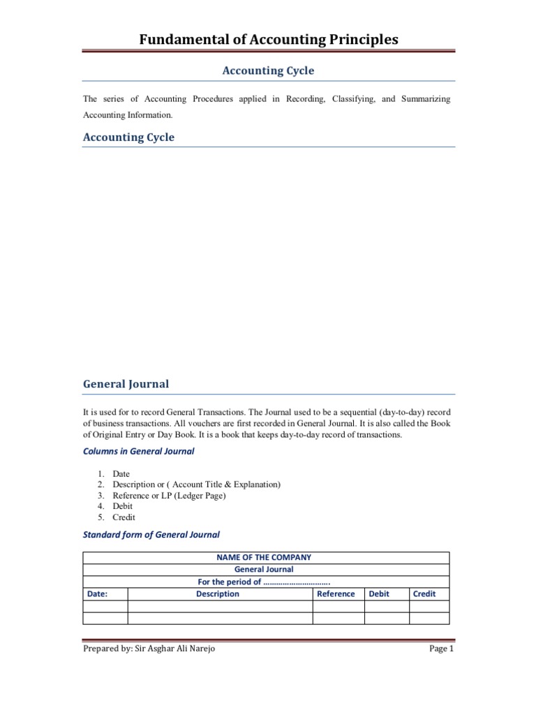 General Journal | PDF