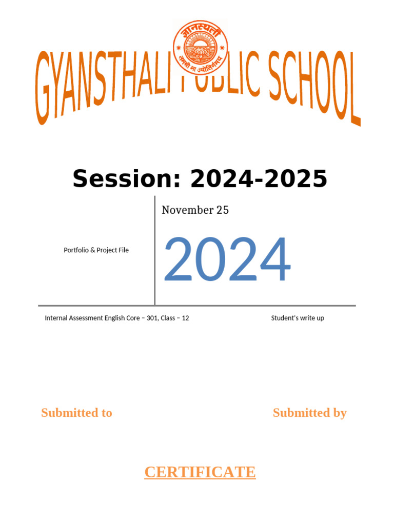 English Project Format XII | PDF