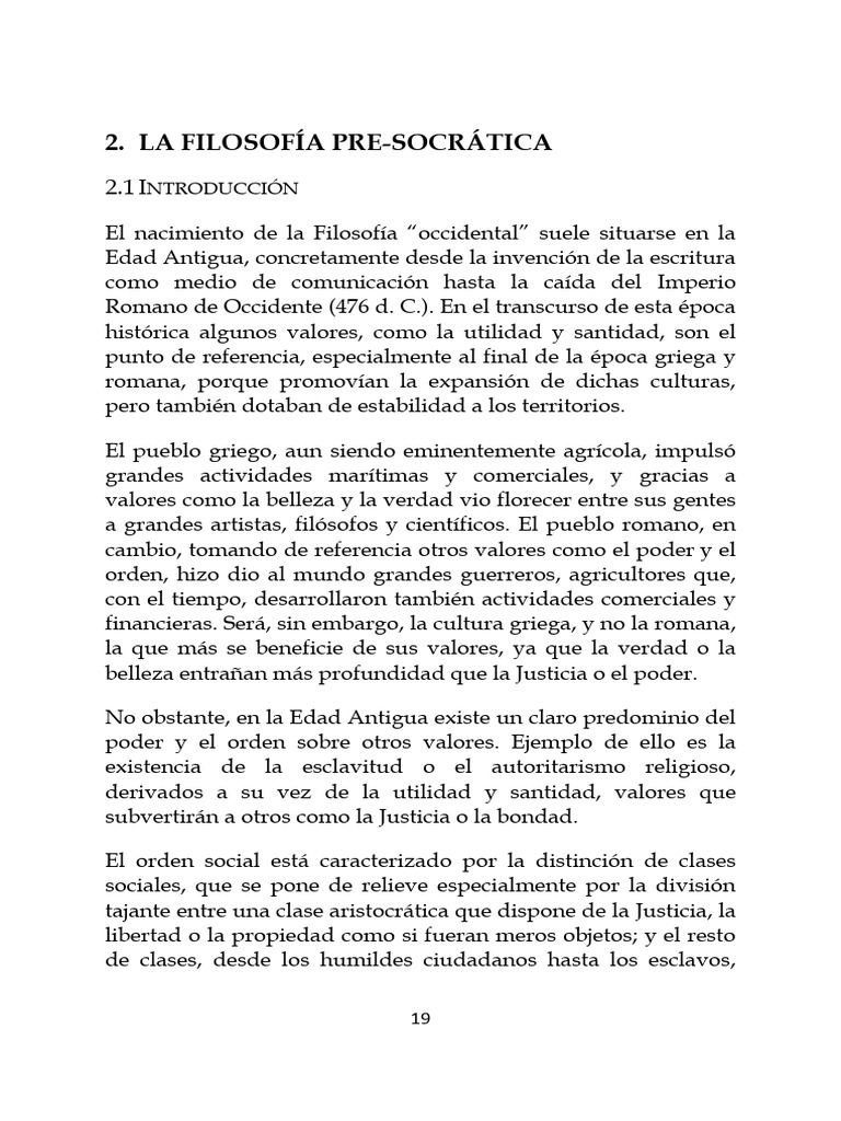 Tema 2 - La Filosofia Presocratica | PDF | Antigua Grecia | Relativismo
