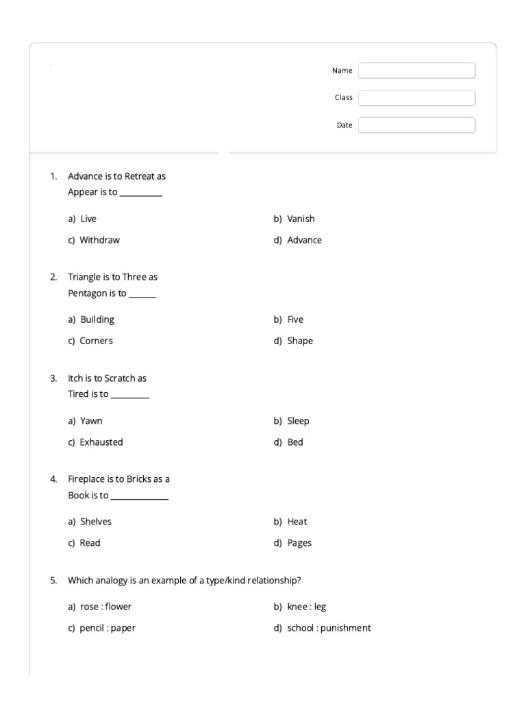 analogies quiz 1 | PDF | Grammar | Linguistic Morphology