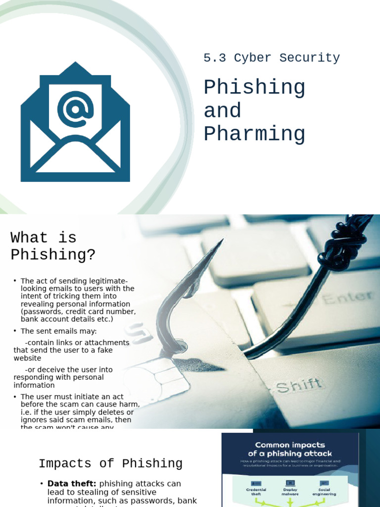 Phishing and Pharming Explained | PDF | Phishing | Malware