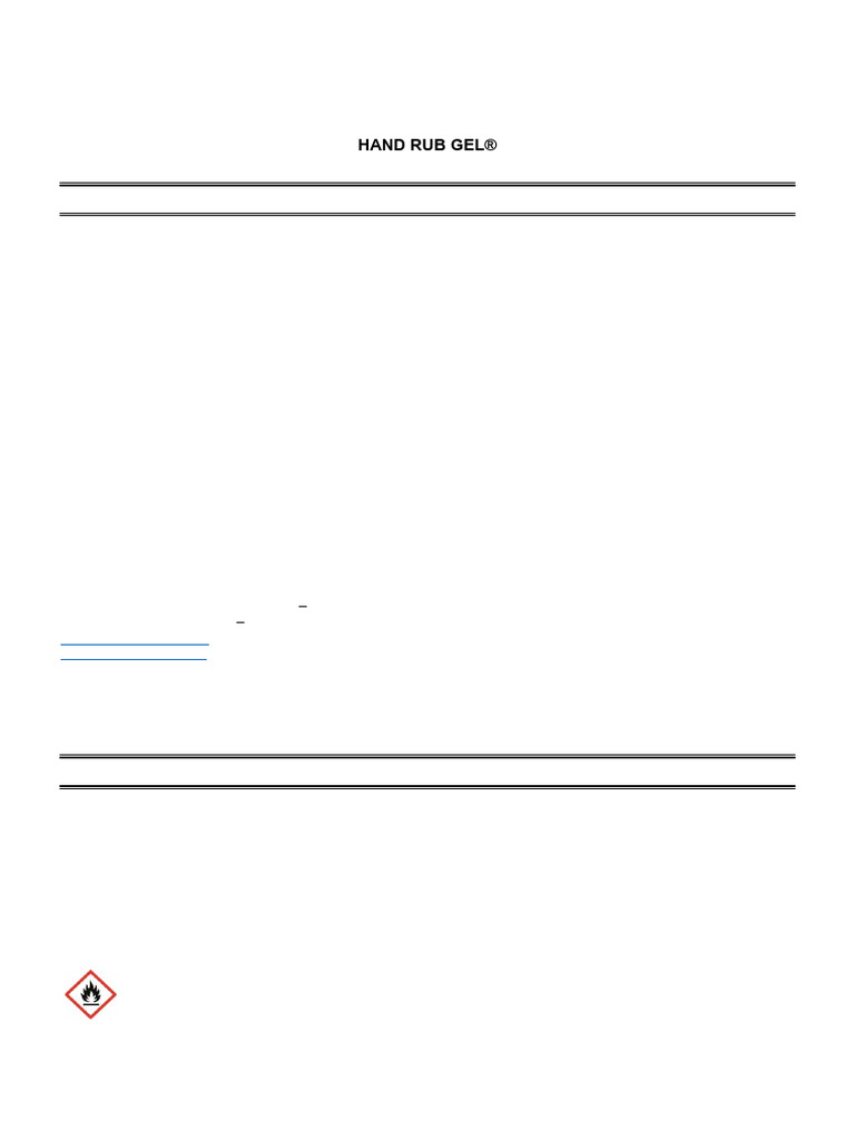 Gel Antibacterial Hand Rub - Hoja MSDS | PDF | Agua | Etanol