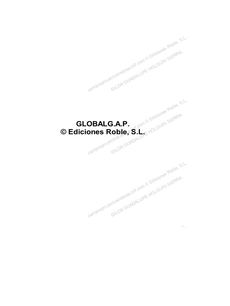 Certificación GLOBALG.A.P. | PDF | Agricultura | Alimentos