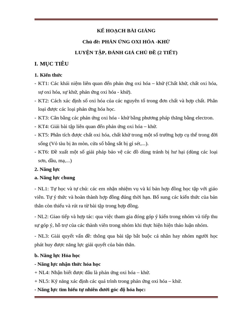 Luyện tập phản ứng OXH-K | PDF