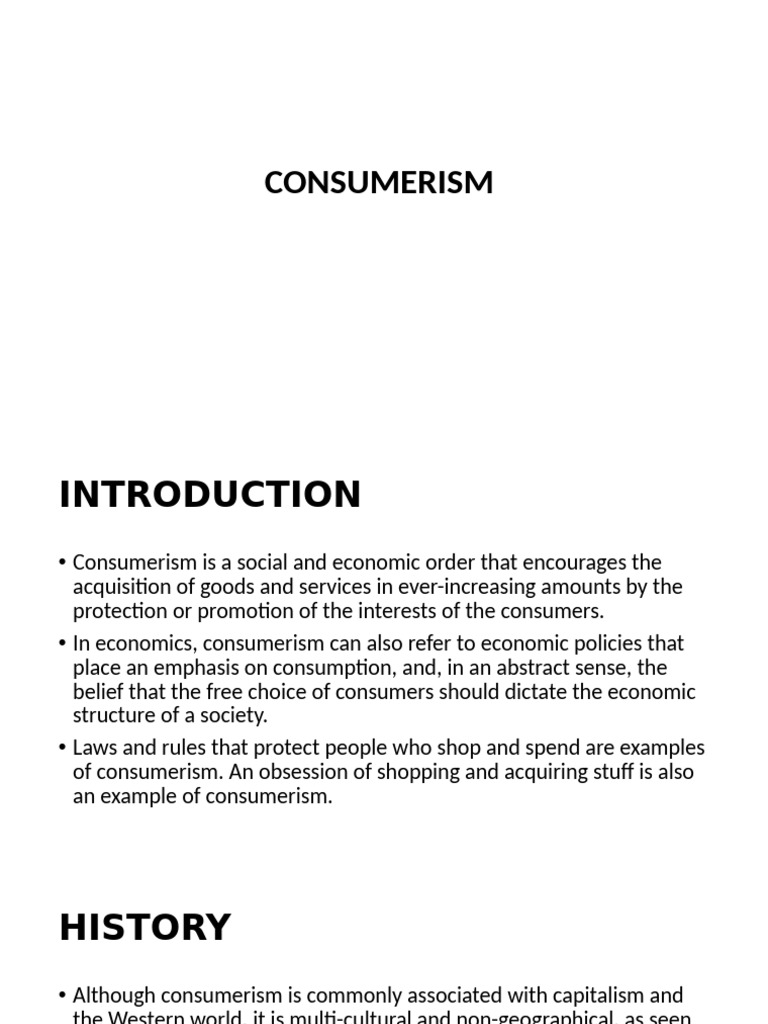Understanding Consumerism and Its Impact | PDF | Consumerism | Economies