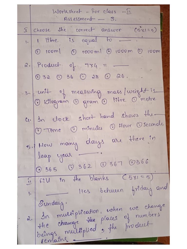 STD 2 - Maths WorkSheet 2411 - 7903 | PDF