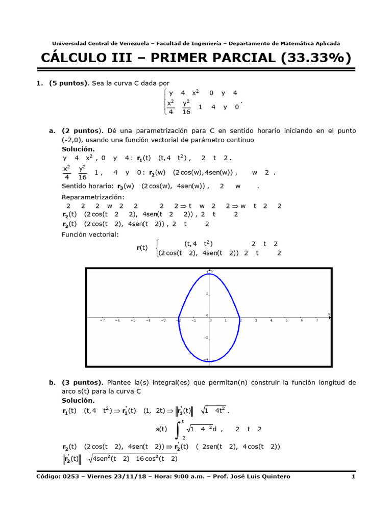 Cálculo III: Curvas y Ecuaciones Matemáticas | PDF | Asíntota | Integral