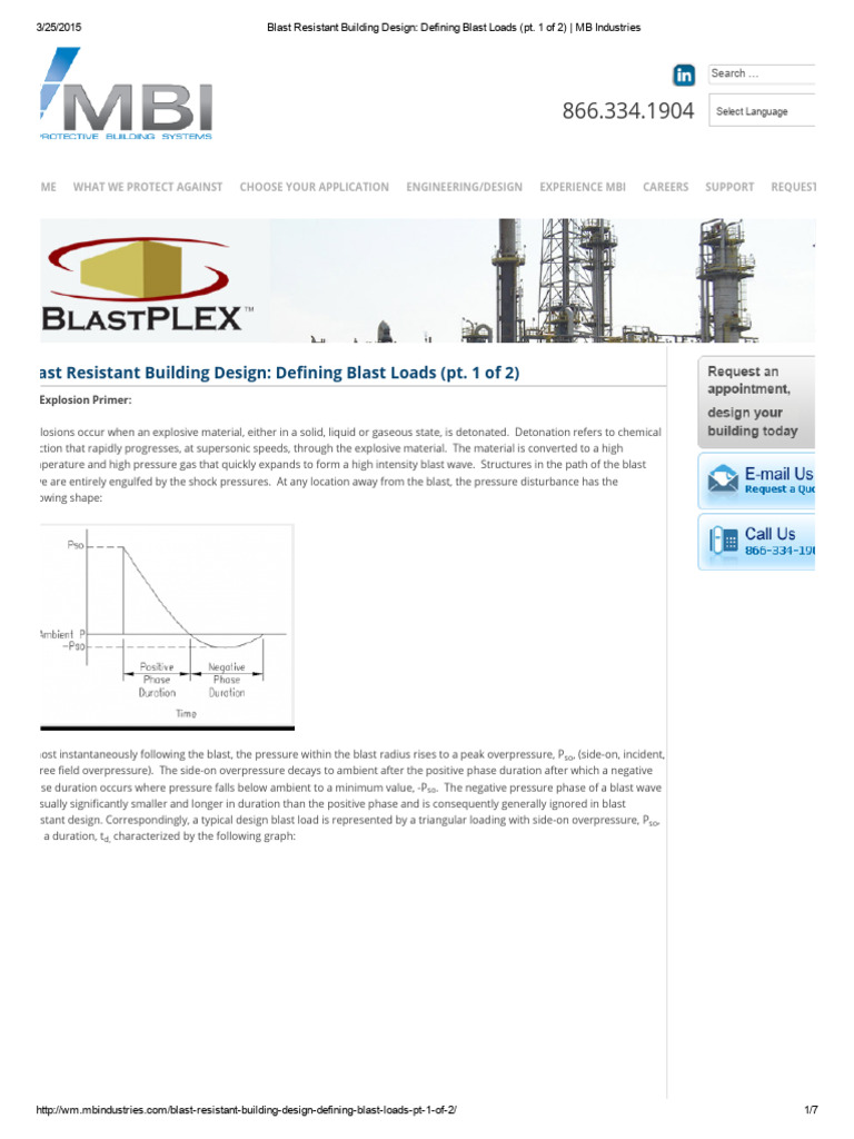 Blast Resistant Building Design Defining Blast Loads PT | PDF ...