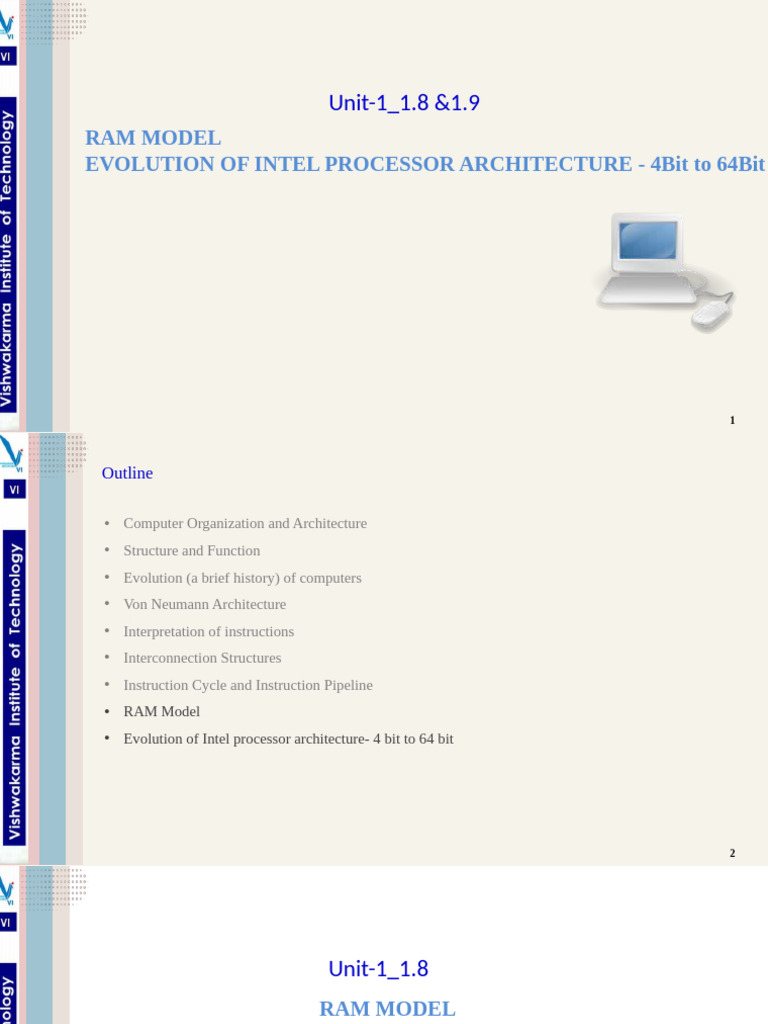 Unit1 1.8&1.9 RAM-Evolution | PDF | Central Processing Unit | Computer Data Storage