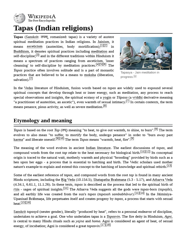 Tapas_(Indian_religions) | PDF | Asceticism | Sanskrit