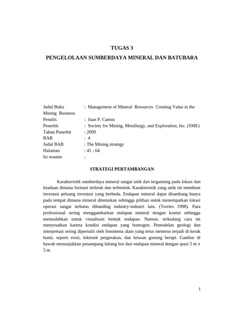 TUGAS 3. THE MINING STRATEGY | PDF
