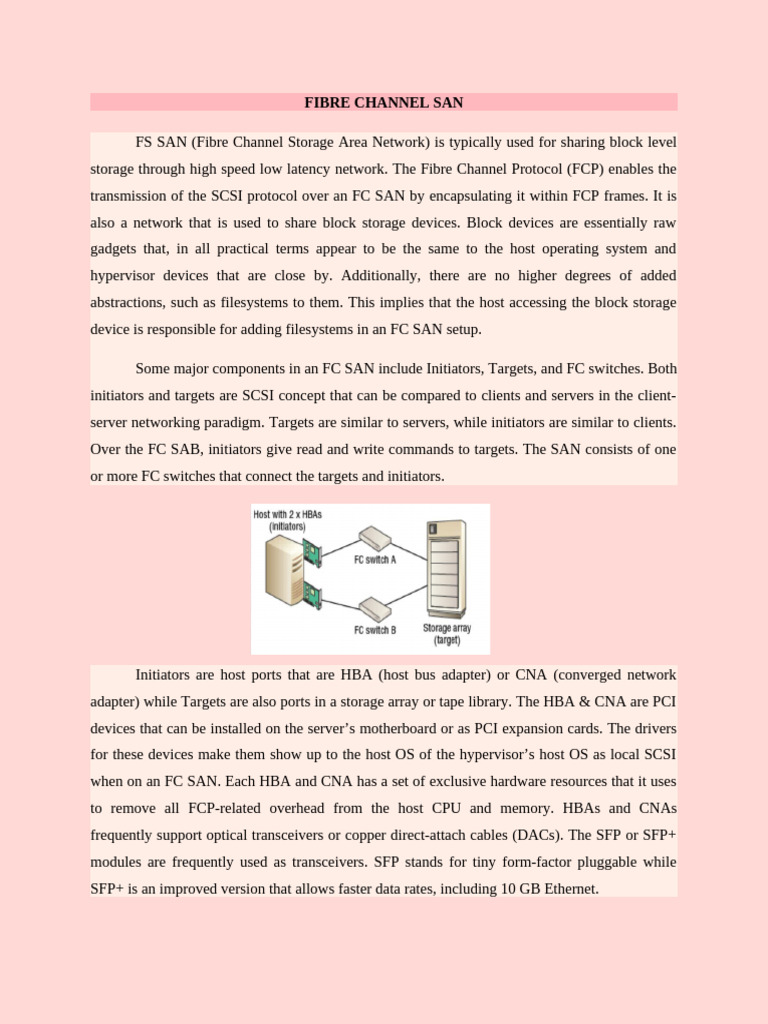 Fibre Channel SAN Overview | PDF | Computer Data | Computer Engineering